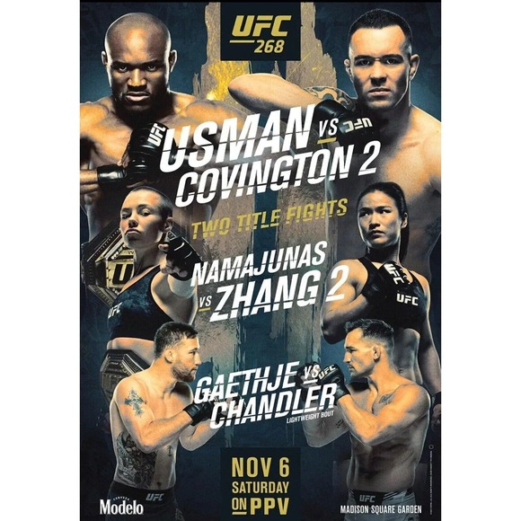 Art | Ufc 268 Usman Vs Covington 2 Poster 22 X 28 Promotional Event ...